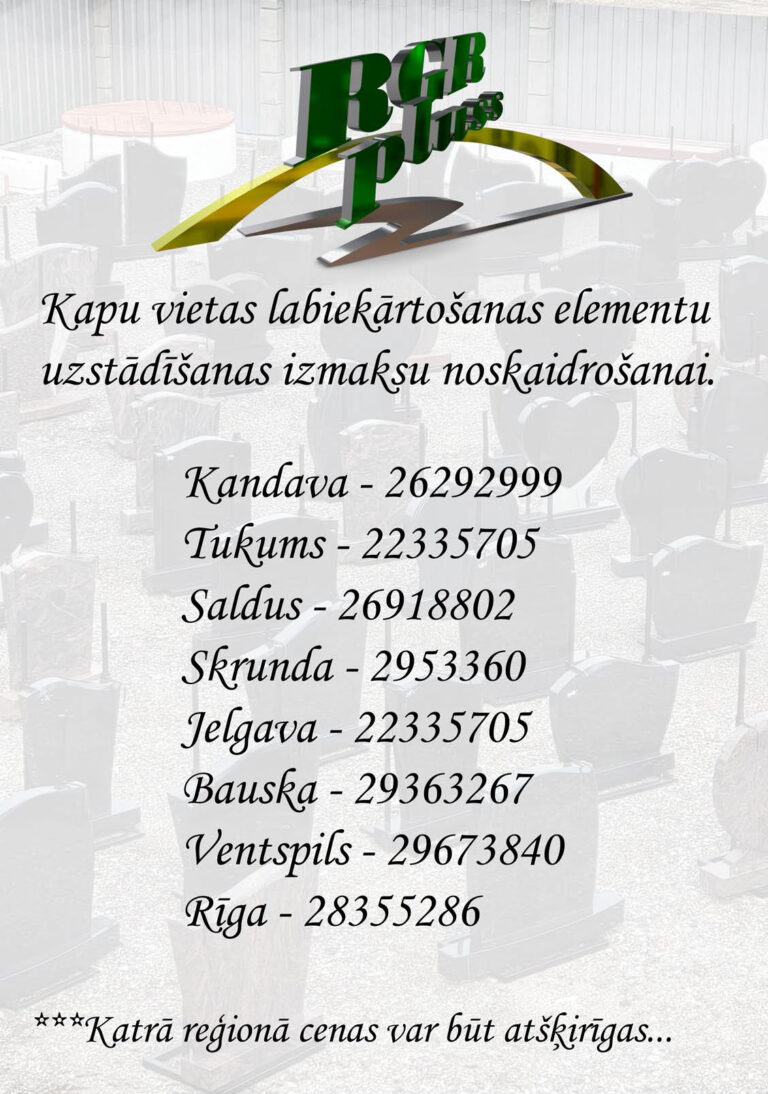 Kapu apmales - RGR pluss